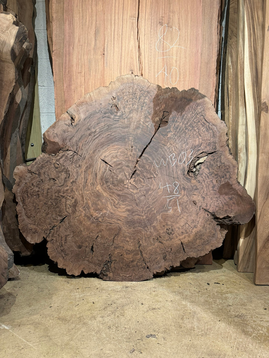 Rare Burl Wood Slab with Live Edge – Unfinished Luxury Hardwood for Cu ...