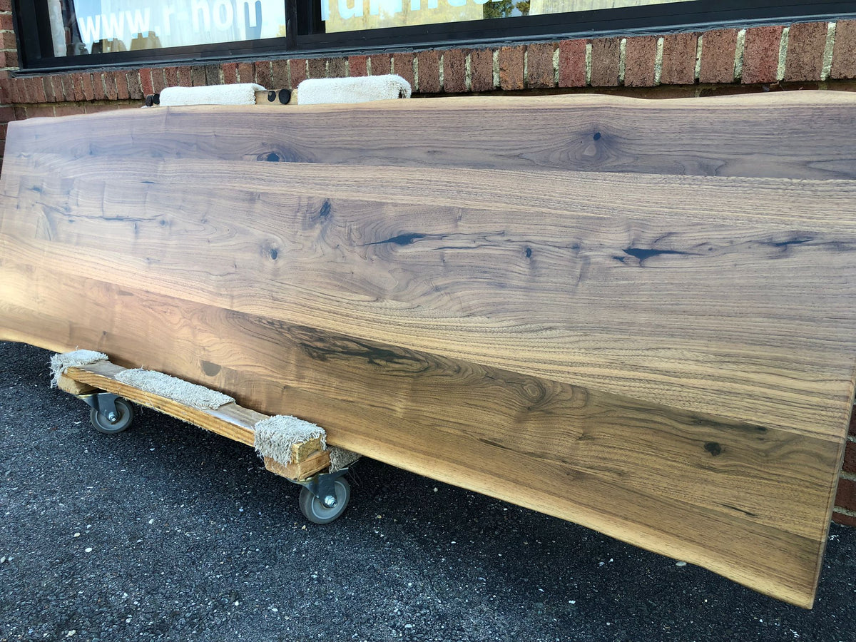 Live Edge Walnut Wood Table Top – Premium Solid Slab for Dining & Bar ...