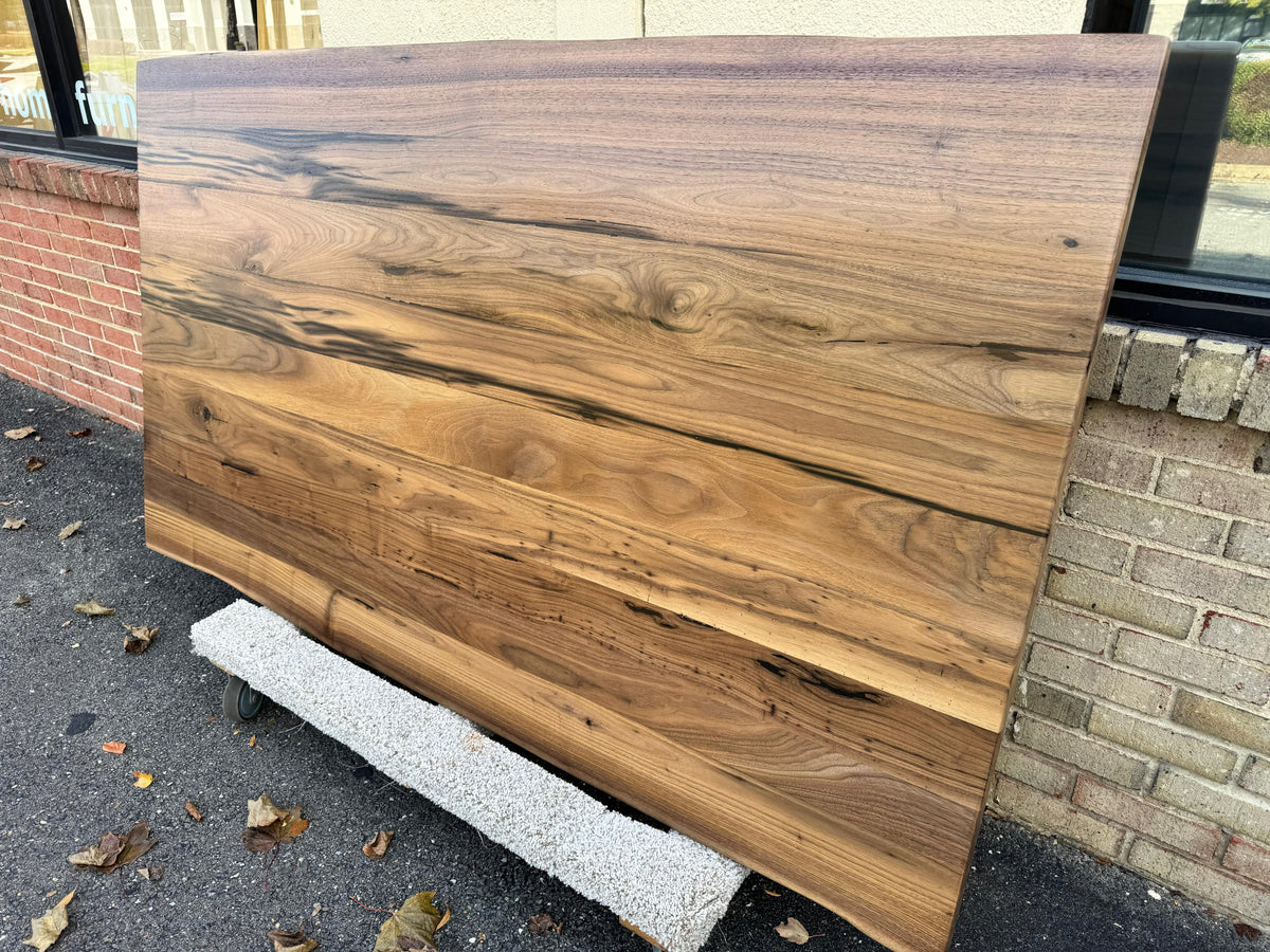 Live Edge Walnut Wood Dining Table Top – 72″ × 41″ | Solid Walnut Slab ...