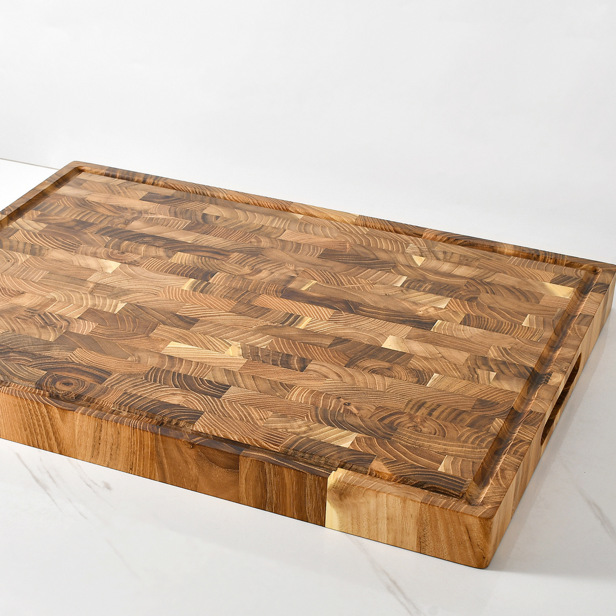Extra Large Teak Wood End Grain Butcher Block, Cutting Board, Carving ...