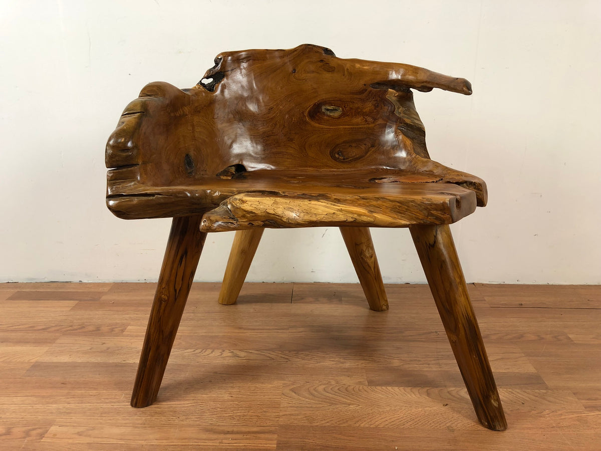 Teak root wood chair freeform live edge – R-Home Furniture