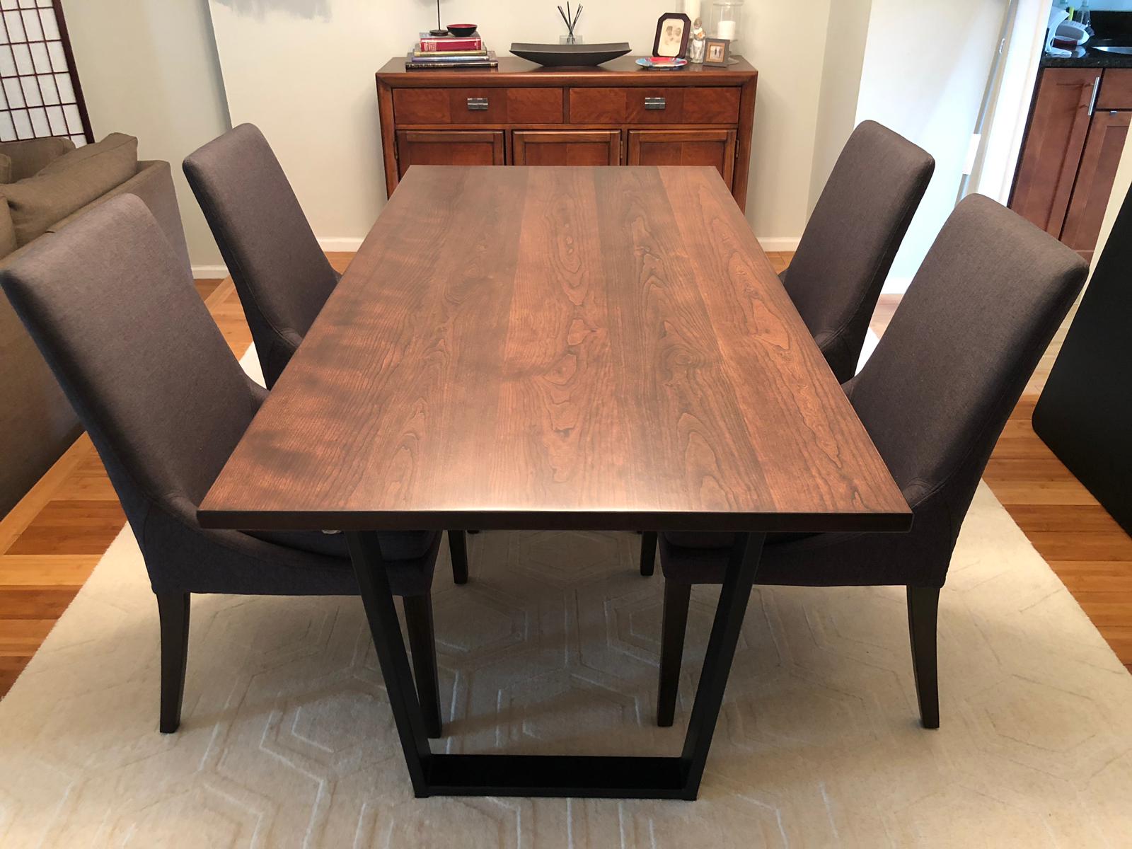 Solid cherry wood dining table – R-Home Furniture